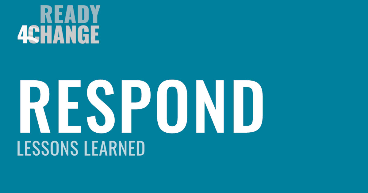 Lessons Learned & Avoidable Pitfalls – Ready4Change Lessons Learned & Avoidable Pitfalls – Ready4Change